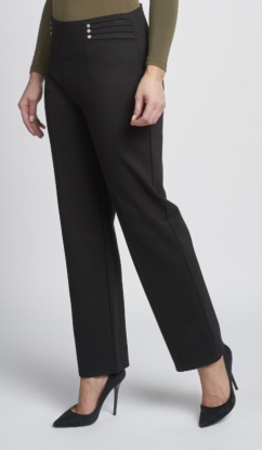 Pinns Ponte Contour Regular Trousers With Diamante Detail - Suzanne Charles