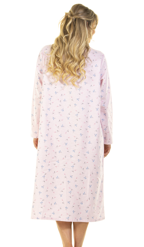 Sue Marks Pure Cotton Floral Flannel Long Sleeve Wincyette Nightdress ...