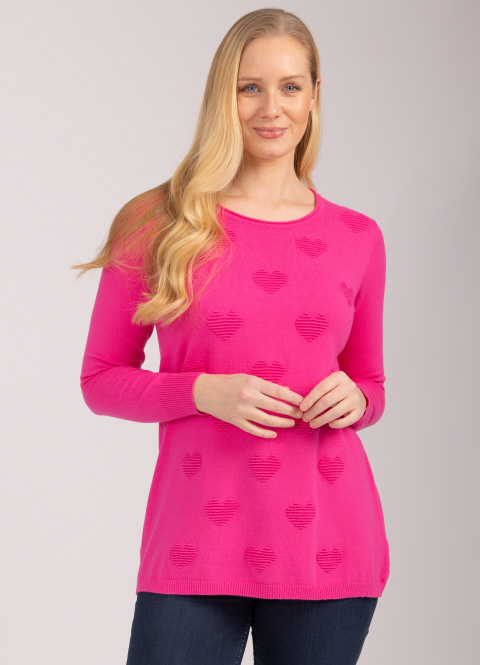 Mudflower Textured Heart Jumper - Suzanne Charles