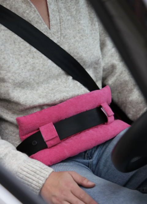 Cancer Research Post Surgery Hot Pink Corduroy Seat-belt Protector ...