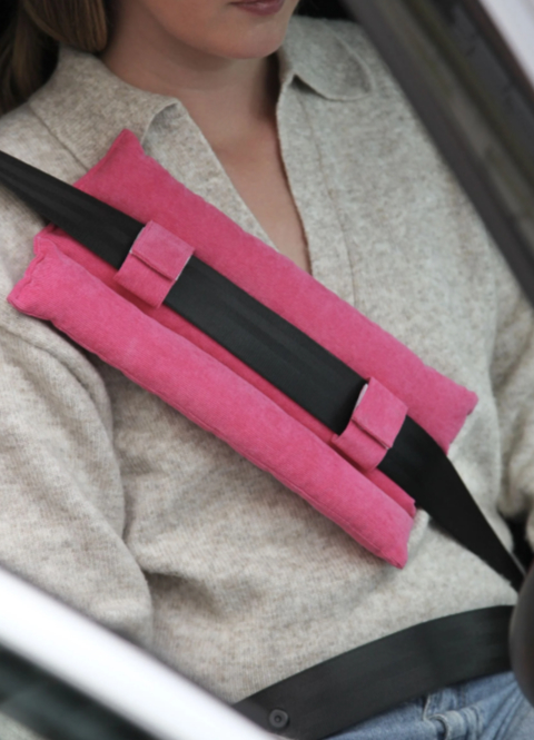Cancer Research Post Surgery Hot Pink Corduroy Seat-belt Protector ...