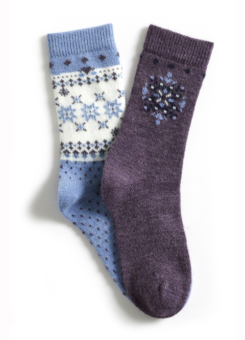 Damart Pack of 2 Thermolactyl Snowflake Socks - Suzanne Charles
