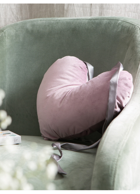 Post-Surgery Comfort Heart Tie Cushion Dusky Pink - Suzanne Charles