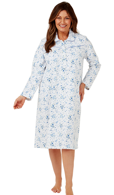 Marlon Floral Wincey Nightdress - Suzanne Charles