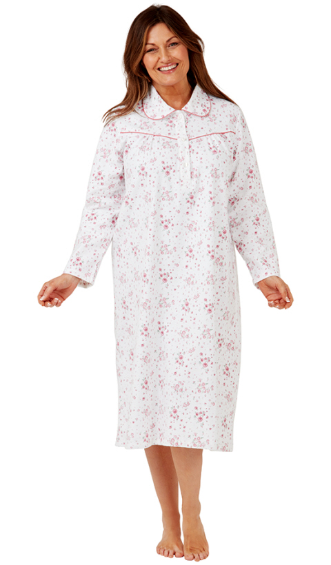 Marlon Floral Wincey Nightdress - Suzanne Charles