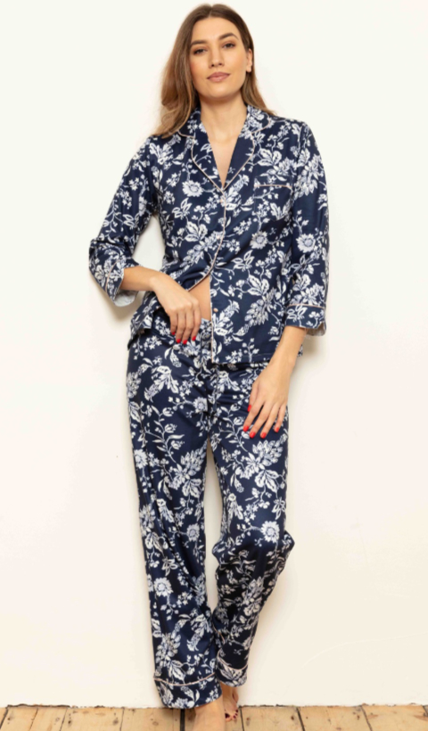 Midnight Fern 100% Cotton Fleece Pyjamas - Suzanne Charles