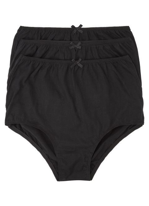 Marlon 3 Pair Pack Black Cotton Maxi Briefs - Suzanne Charles