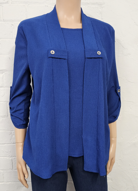 Anamor Royal Blue Mock Twin Set - Suzanne Charles