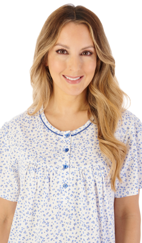 Slenderella Floral Short Sleeve Nightdress - Suzanne Charles