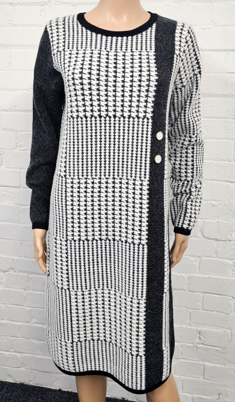 Paramour Houndstooth Knitted Dress - Suzanne Charles